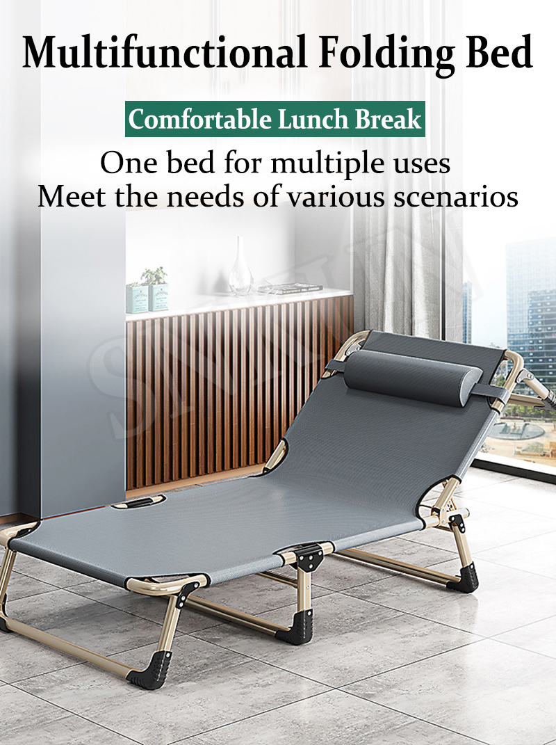 Folding Bed Portable Single Bed With Foam Foldable Chair Sitting ...