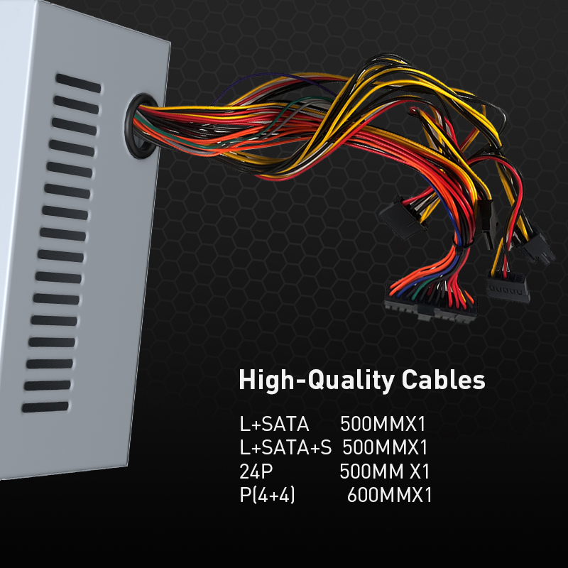 ESGAMING 8cm Fan Computer ATX Power Supply 750W 220V Desktop Gaming PSU ...