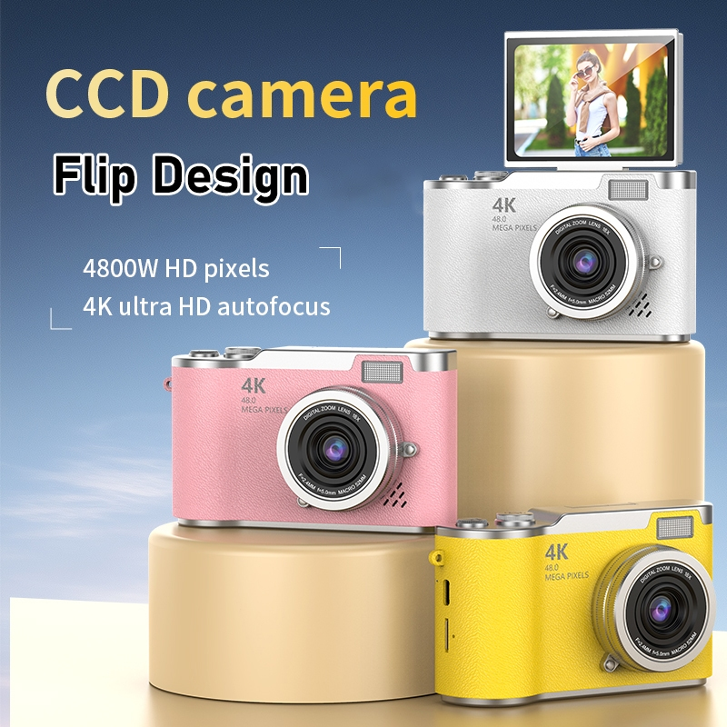 Digital Camera 4K HD – 48MP Mini Photography Camera with 180° Flip ...