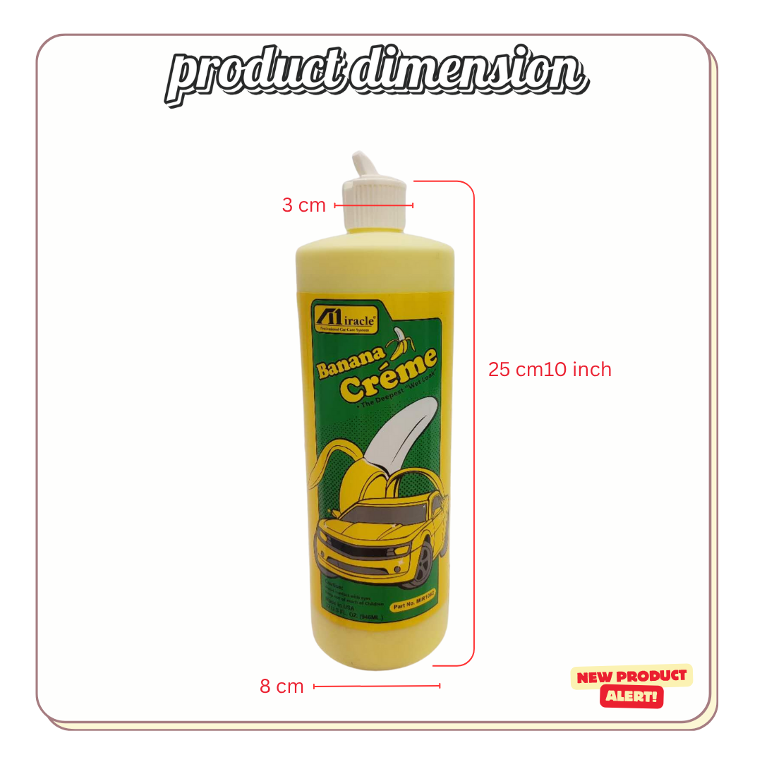 COS Banana Creme Wax Polish for Car Care Effective in Removing Water ...