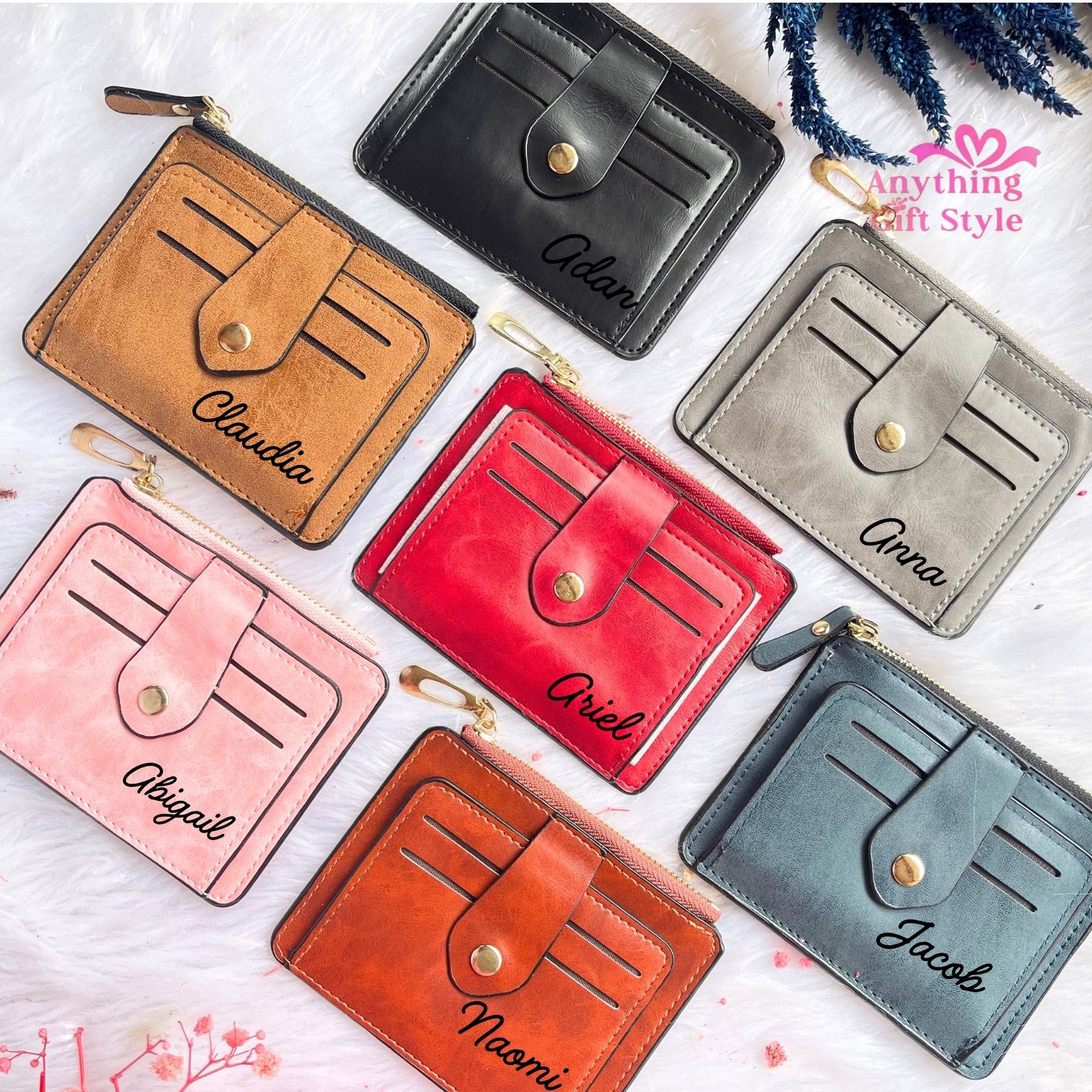 Personalized Unisex Leather Wallet | Multipurpose Custom Engraved ...