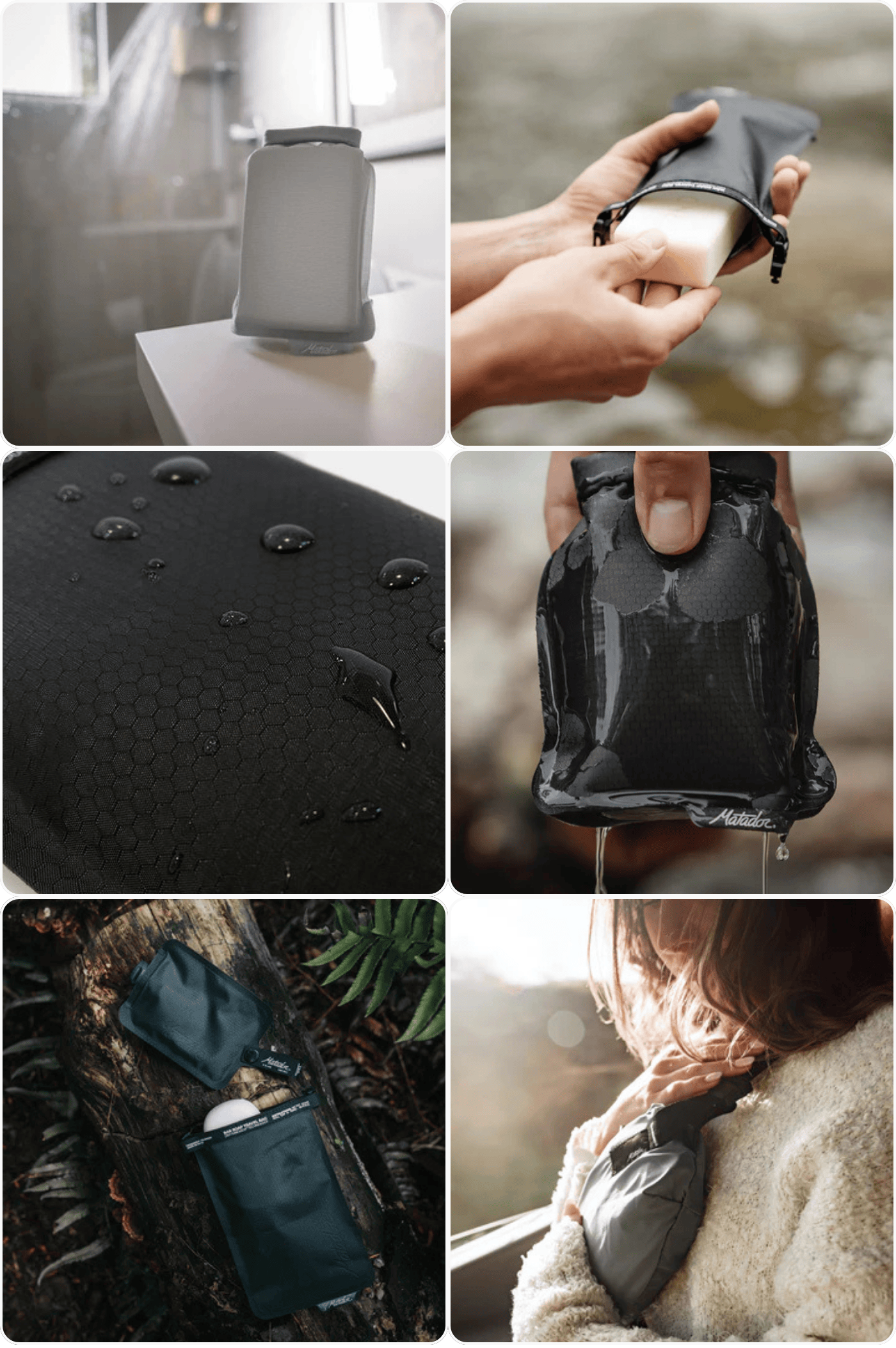 Matador FlatPak Soap Bar Case Leakproof Pouch w/ Rolltop Closure for ...