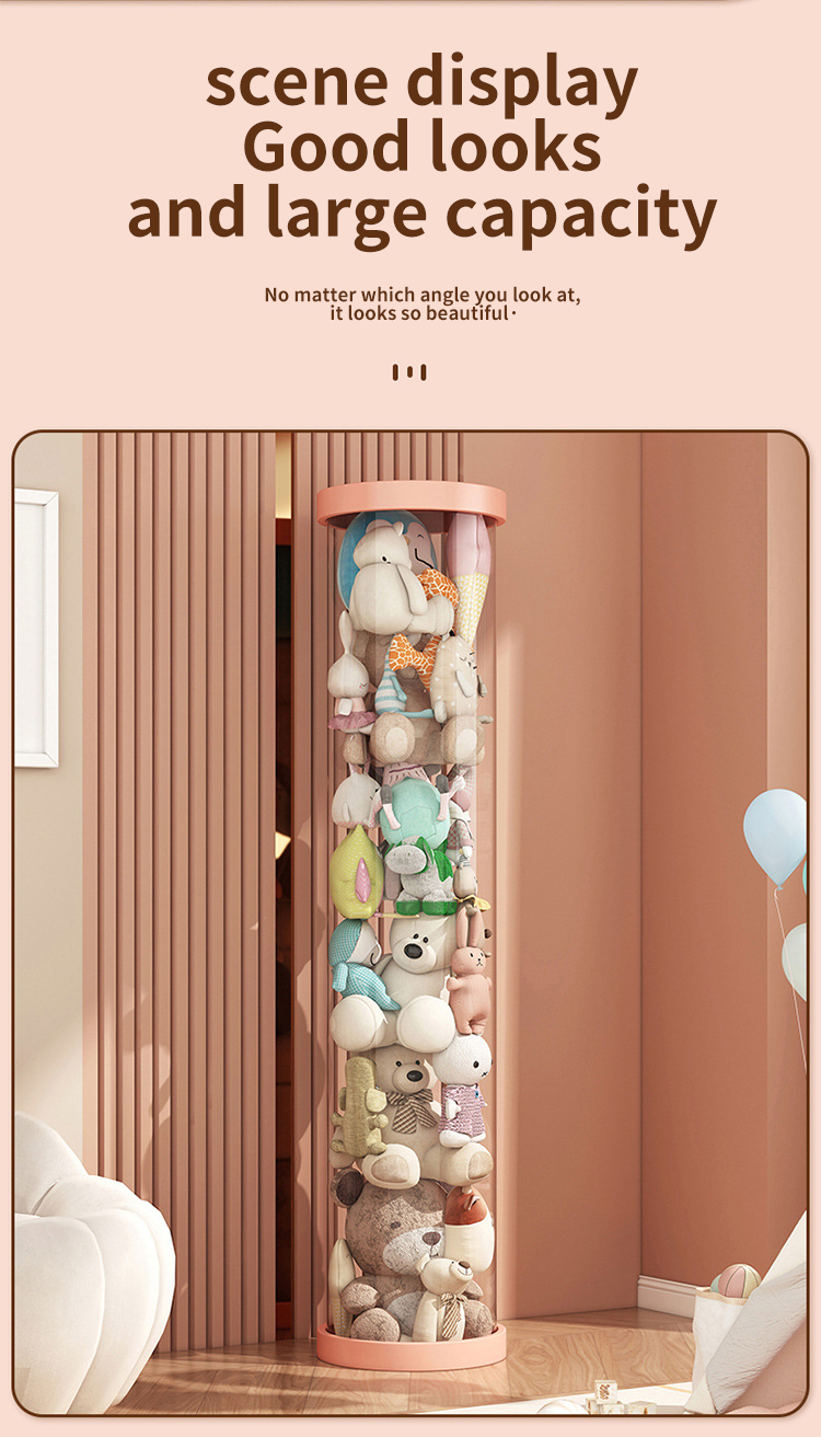 Stuff Toys Organizer Large Capacity Toy Storage Bucket Transparent PVC ...