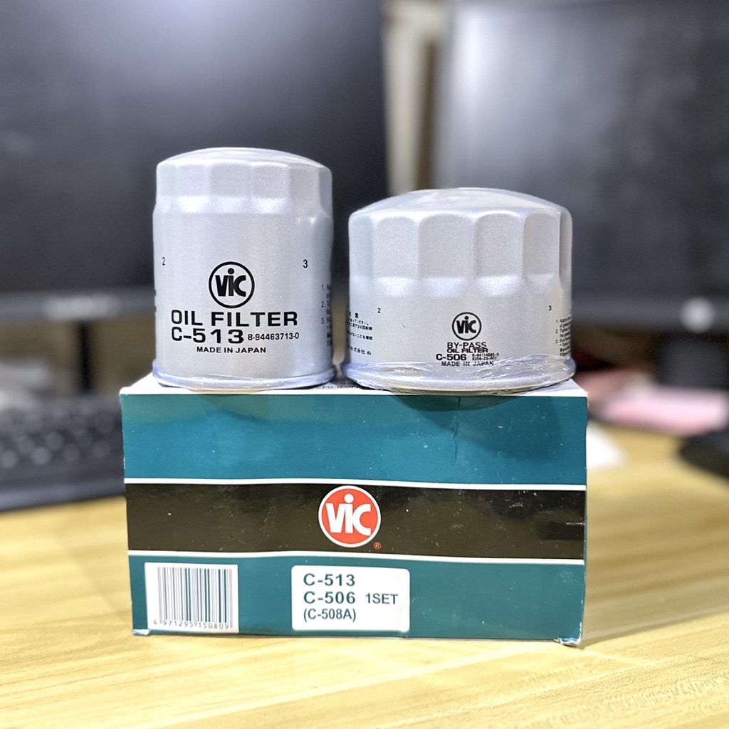 Oil Filter VIC C-508 SET ISUZU 4BC2 4BE1 NKR NPR ELF (C-513 and C-506 ...
