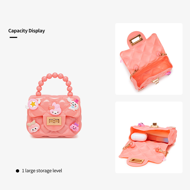 Mumu 5092 PVC Cute Mini Jelly Sling Bag With Handle For Kids Girls ...