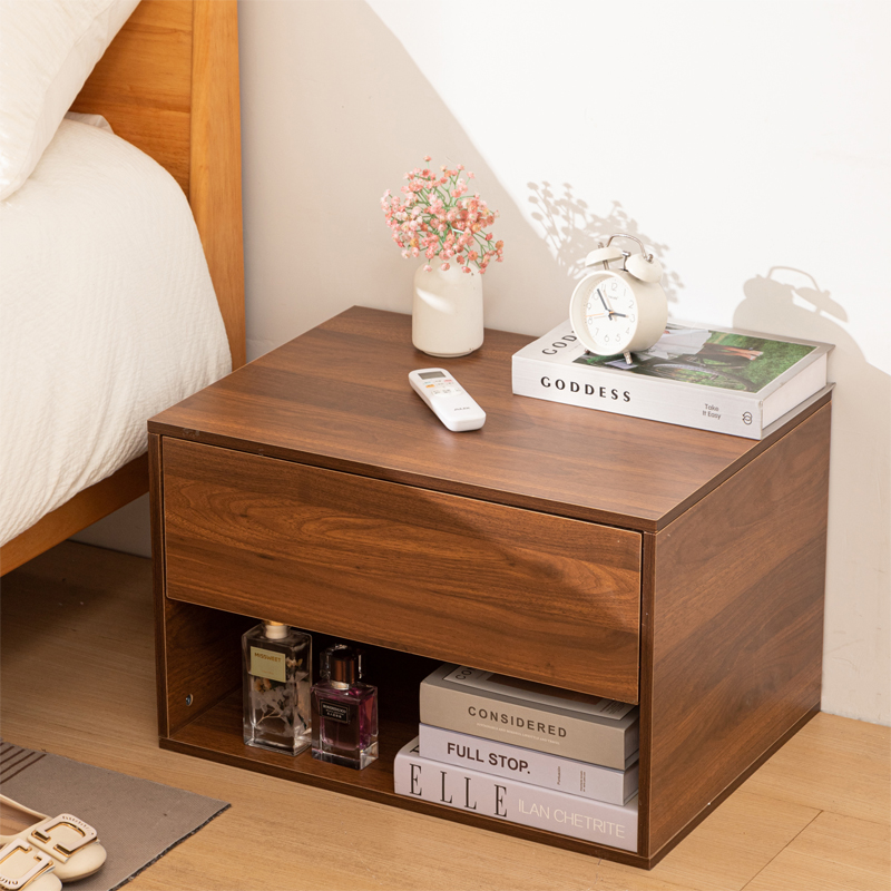 Simple bedside table single drawer storage cabinet rectangular bedside ...