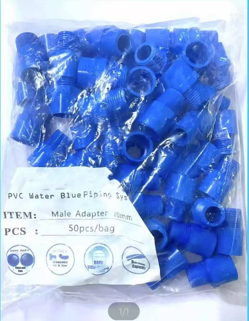 PVC Blue Male Adapter 1/2" ( 20mm ) ( 50pcs ) | Shopee Philippines