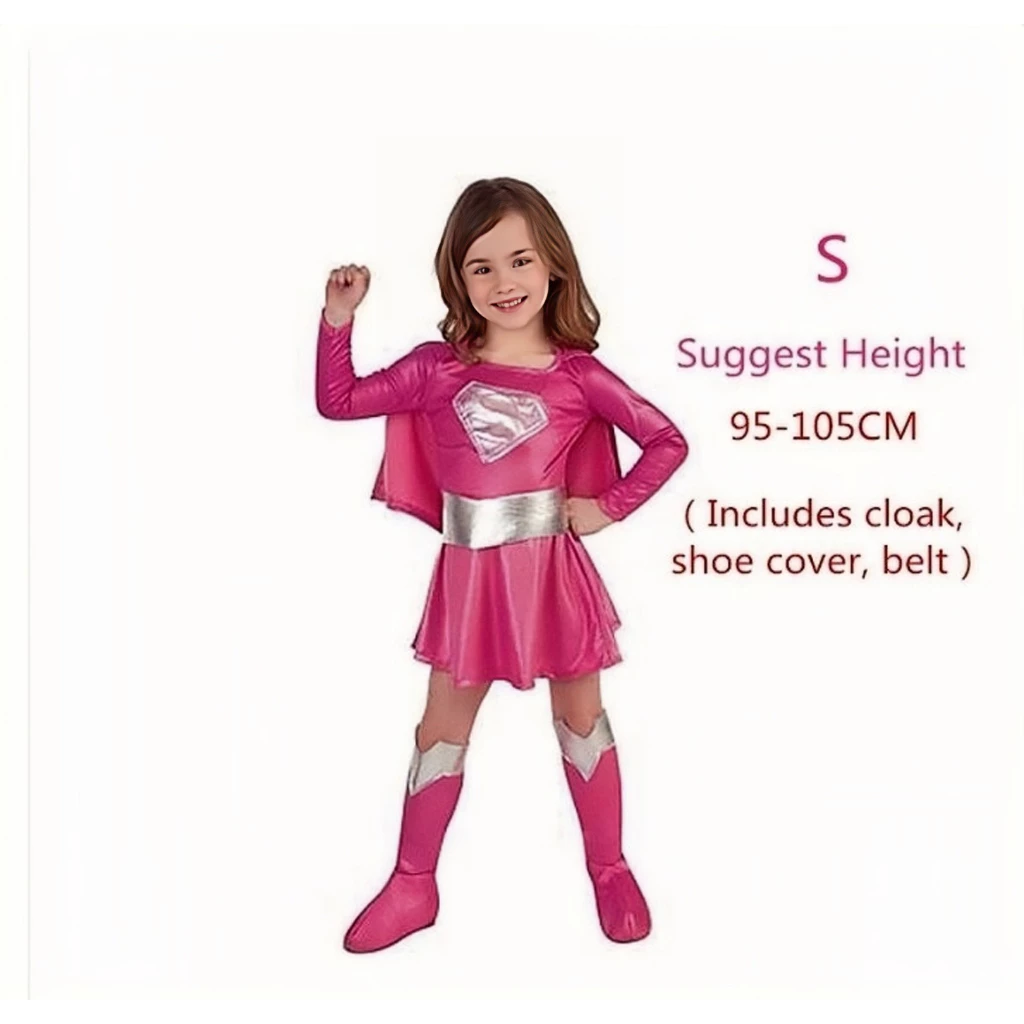 Supergirl Costume for Kids (Ages 2-6) – Superhero Dress-Up Outfit with Cape for Girls | Shopee ...