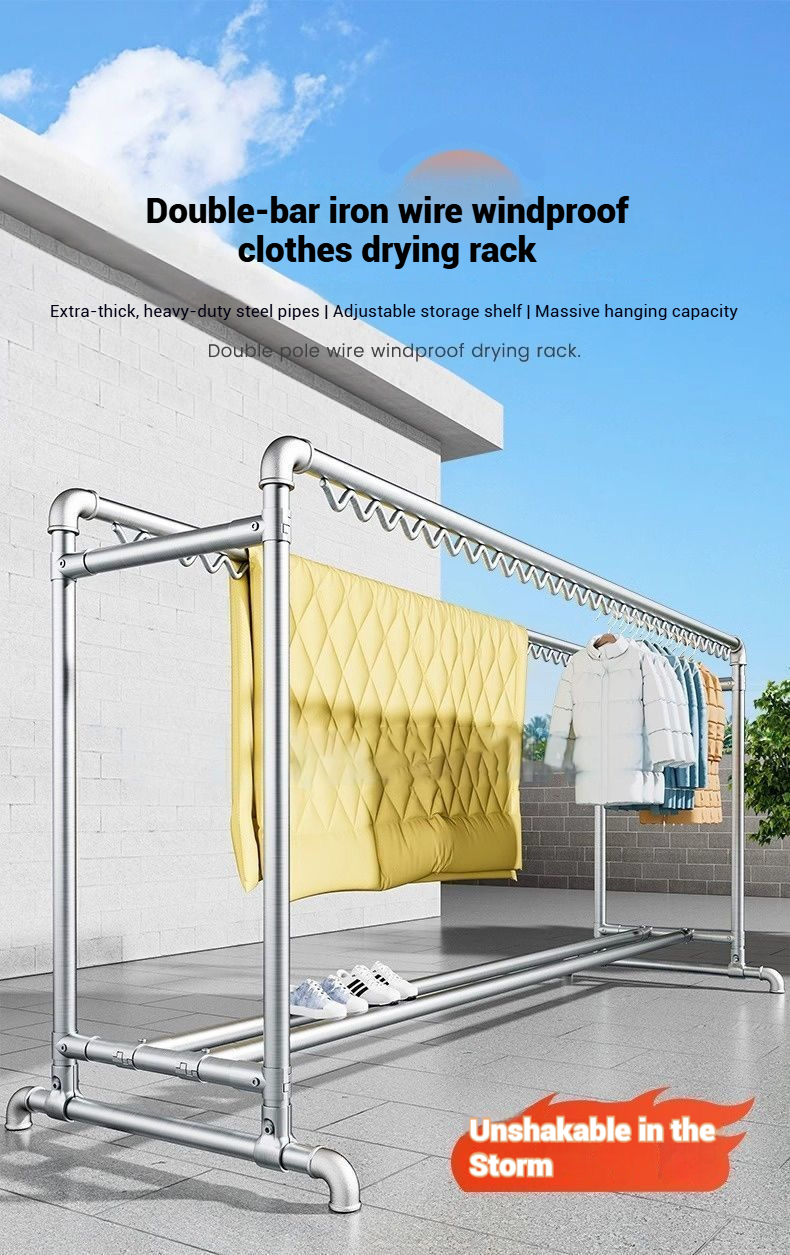 Windproof Clothes Drying Rack Sampayan Ng Damit Heavy Duty Carbon Steel ...