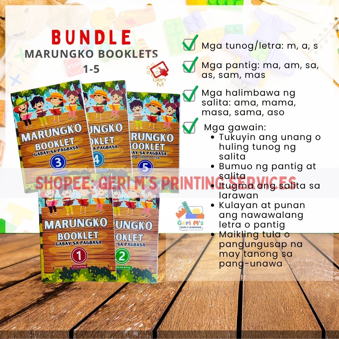 Marungko Reading Booklets Set of 5 | Filipino Beginner Reading ...
