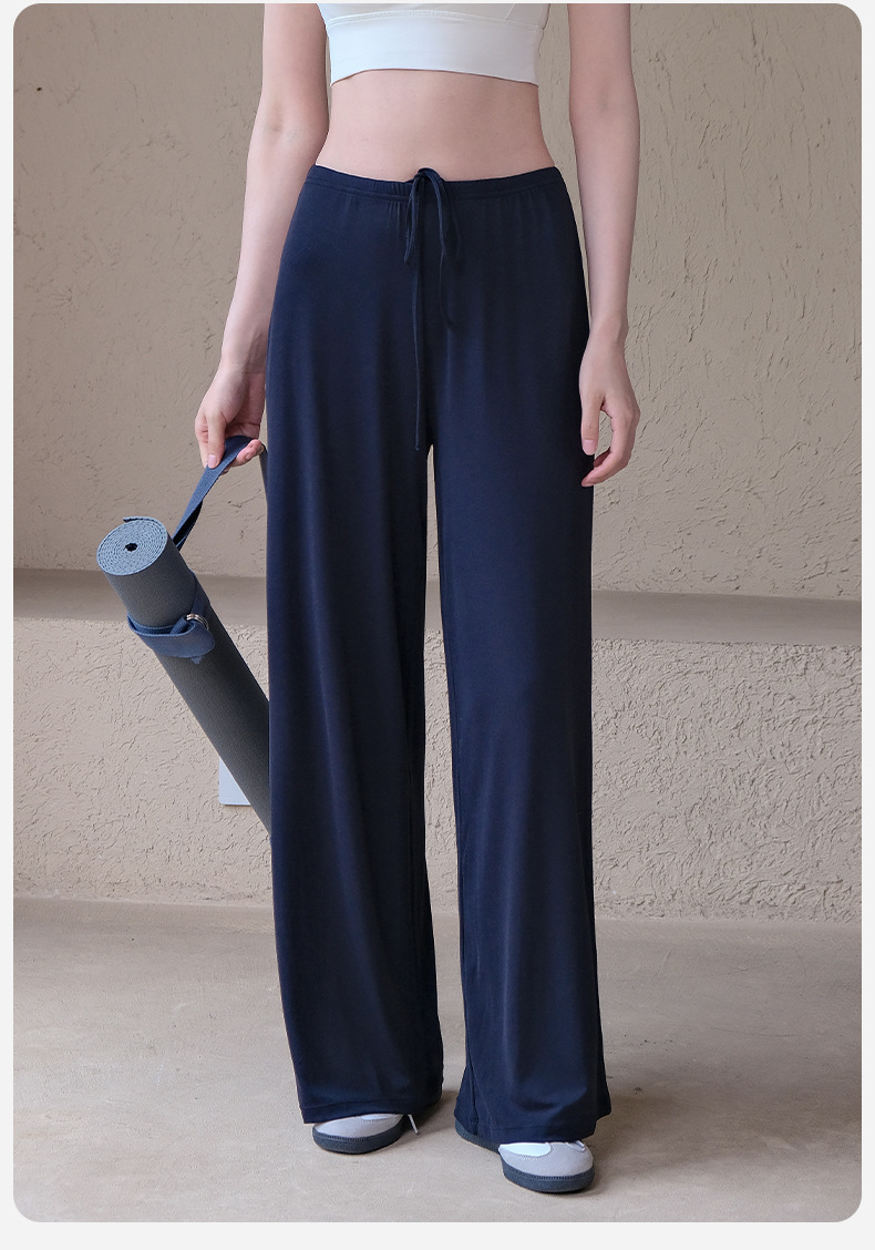 Yoga Pants Women Casual Wide Leg Loose Straight Slimming Drape Pants ...