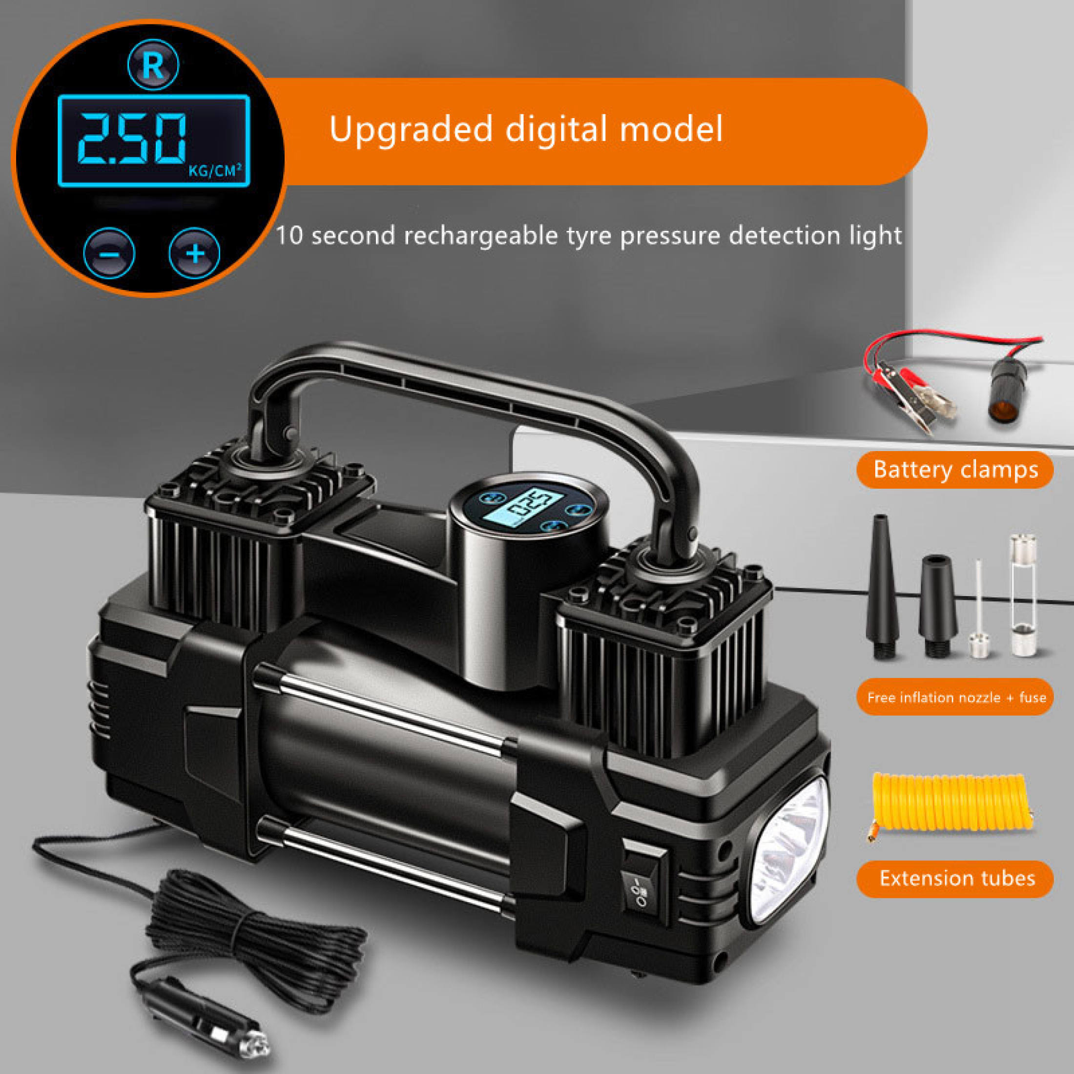 Air Compressor Pump Tire Inflator inflation pump intelligent wireless ...