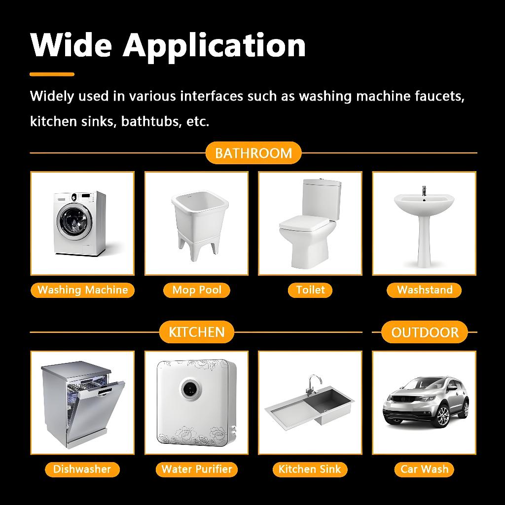 304 stainless steel 2 way faucet valvet bibcock faucet 2 in1 out head ...