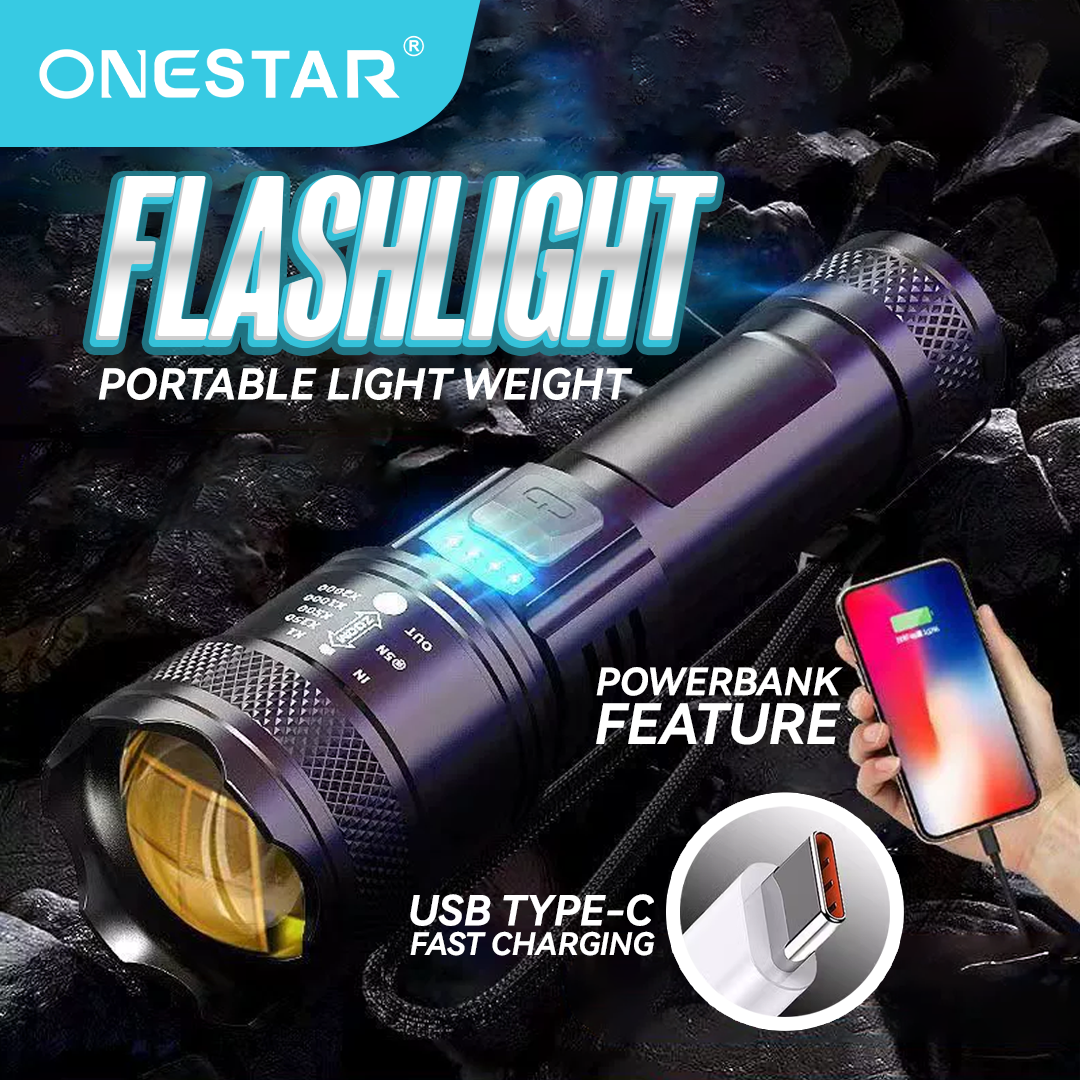 NSS Super Bright Long Shot Flashlight Rechargeable Heavy Duty Zoom ...