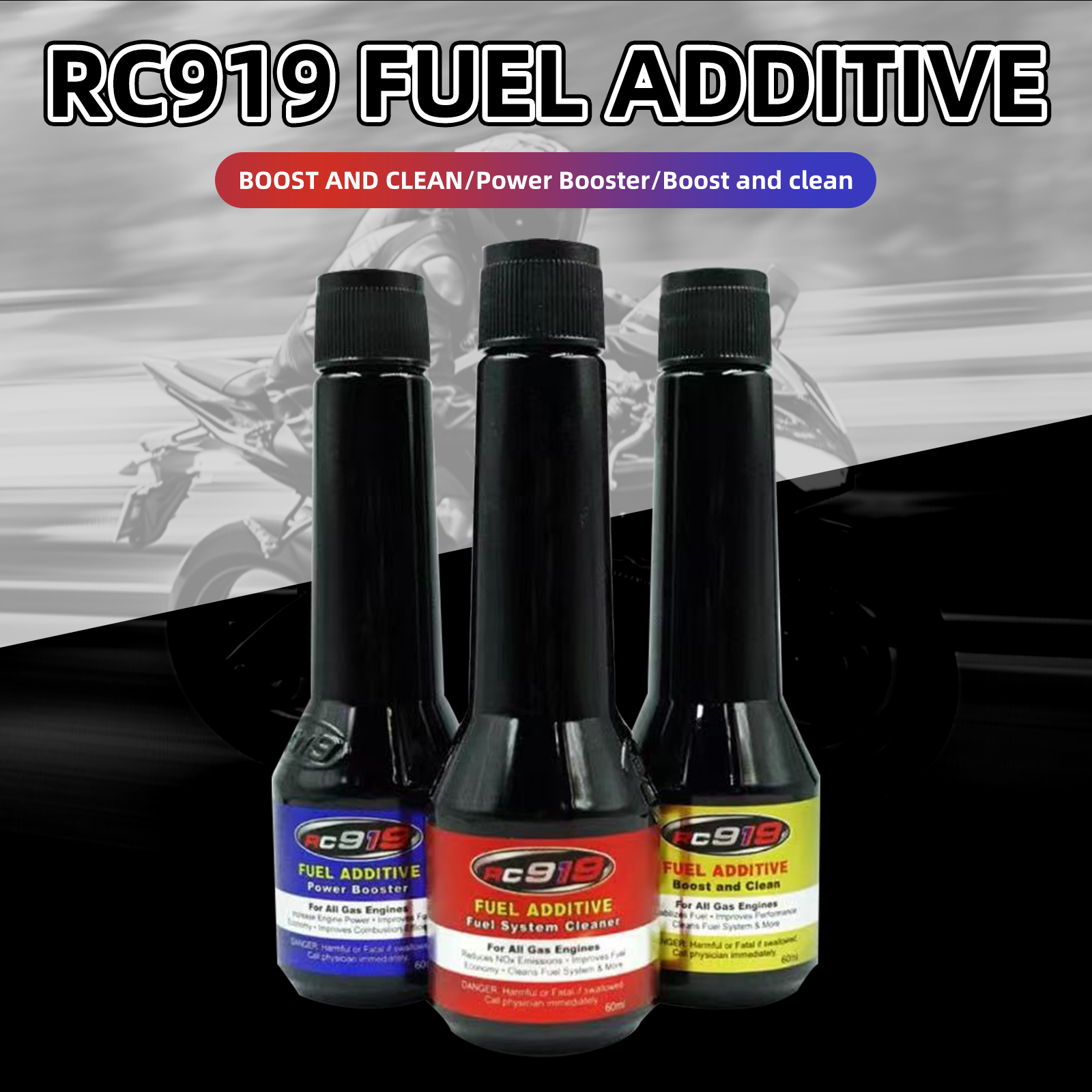 RC919 Original Fuel Additive 60ml for Motorcycles Boost and Clean Power ...