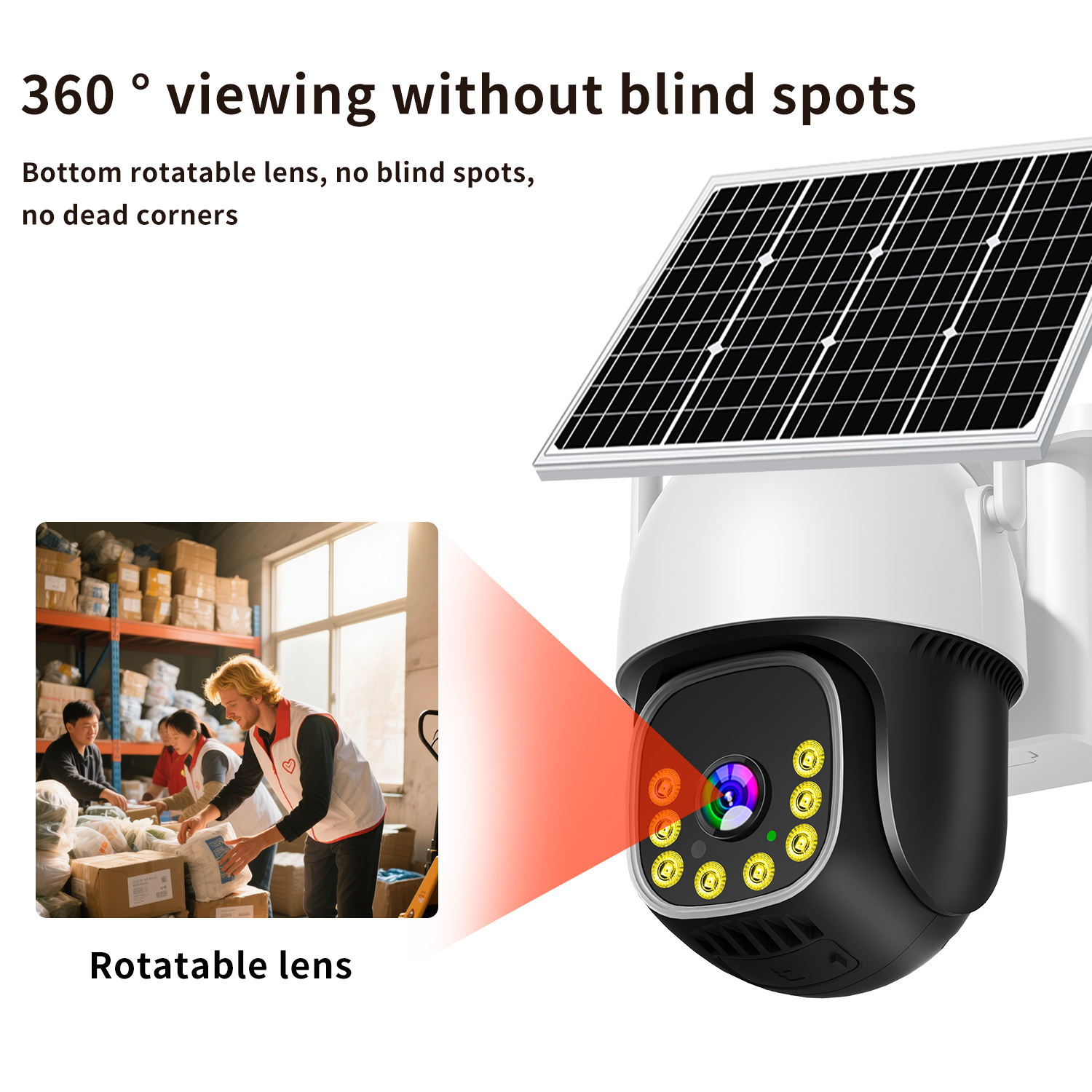 HiEasy AOV Solar CCTV 4G 5MP wireless solar camera with built-in ...