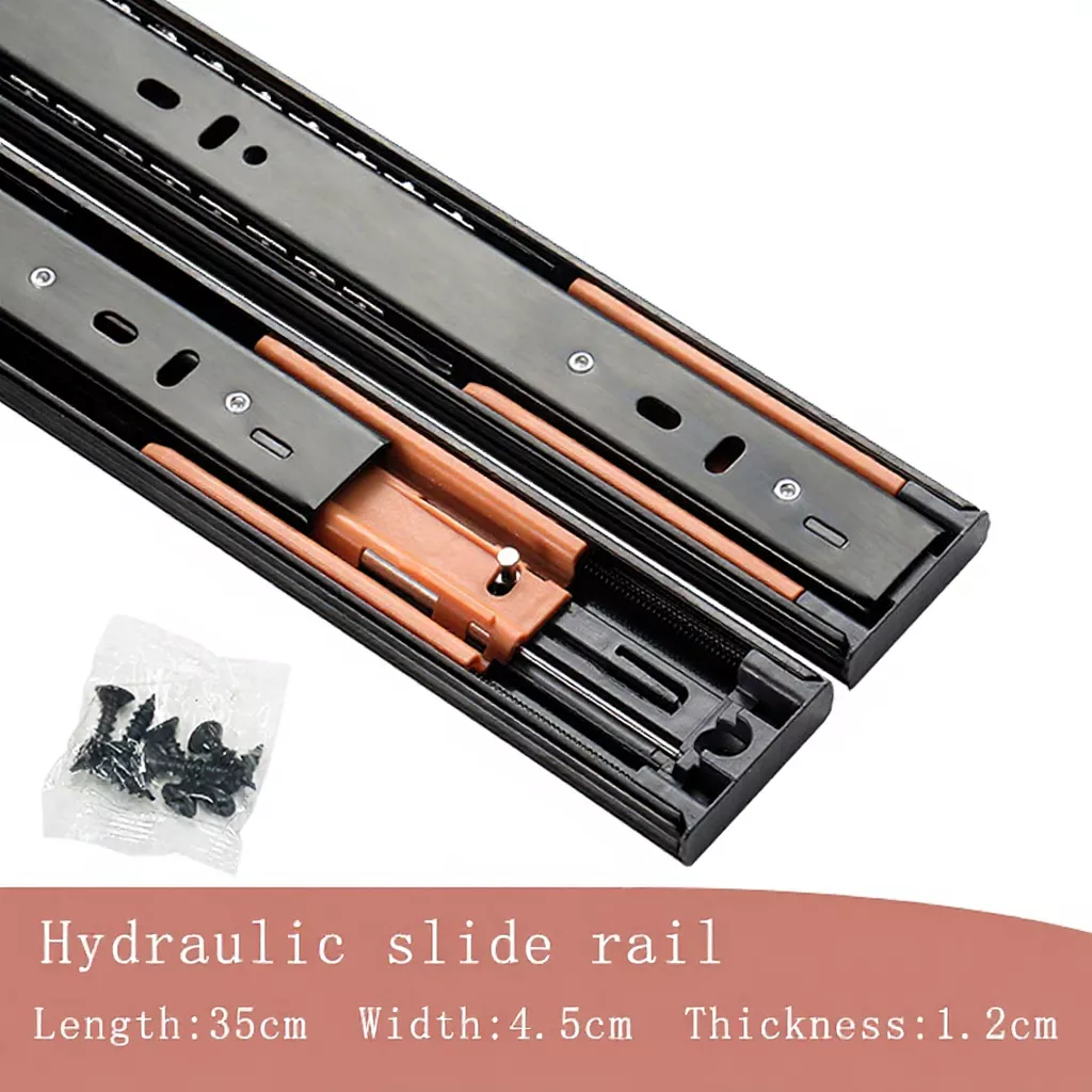 (PER PAIR) Soft Close /Ordinary Drawer Slide Hydraulic Drawer Guide 10 ...