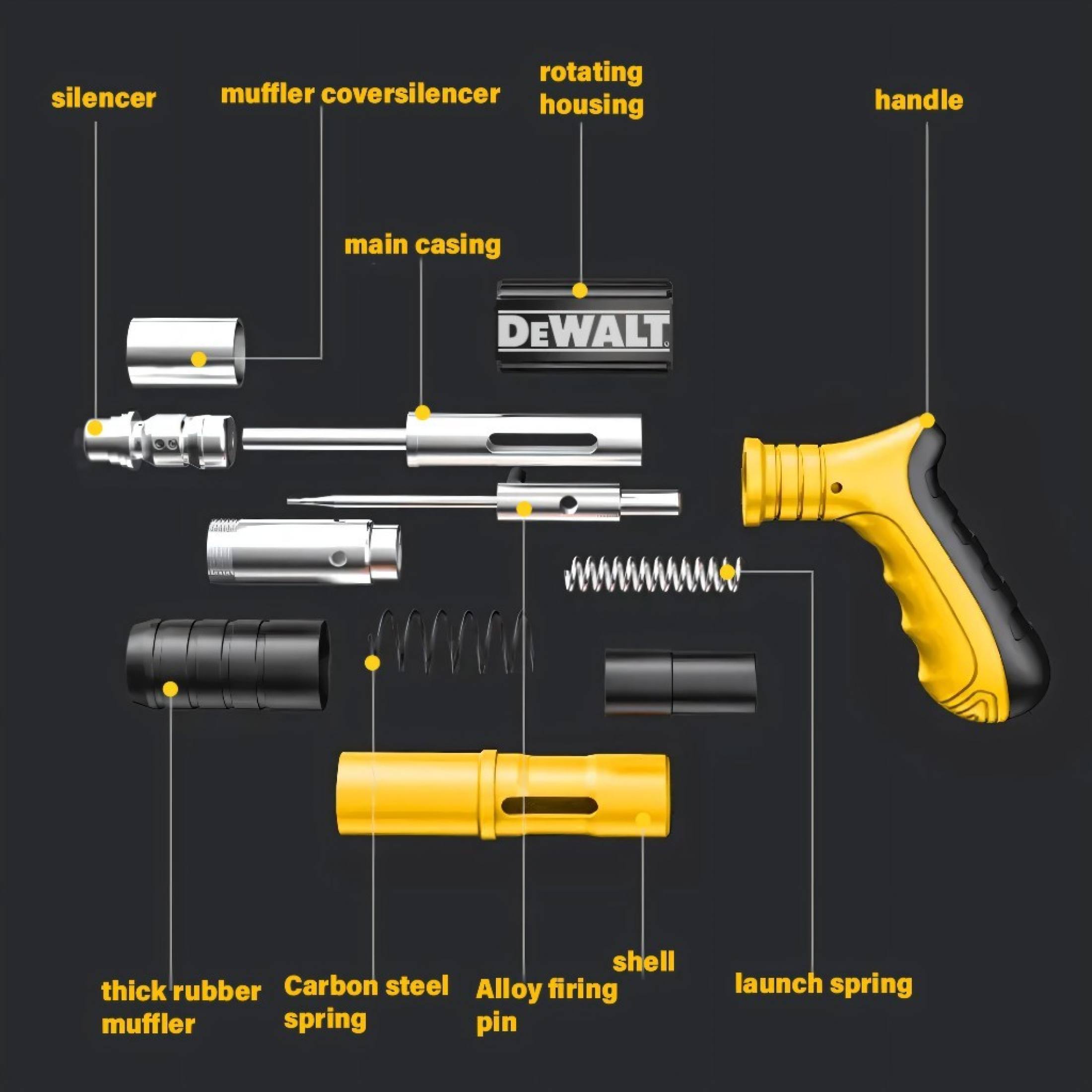 COD Original Nail Gun Manual Steel Nails For Concrete Riveted Ceiling ...