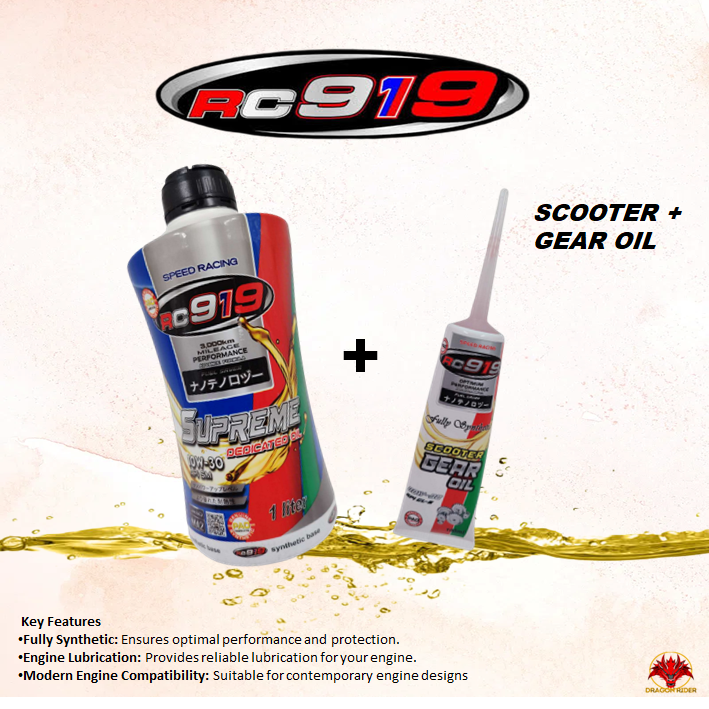 RC919 FULLY SYNTHETIC OIL + GEAR OIL | Shopee Philippines