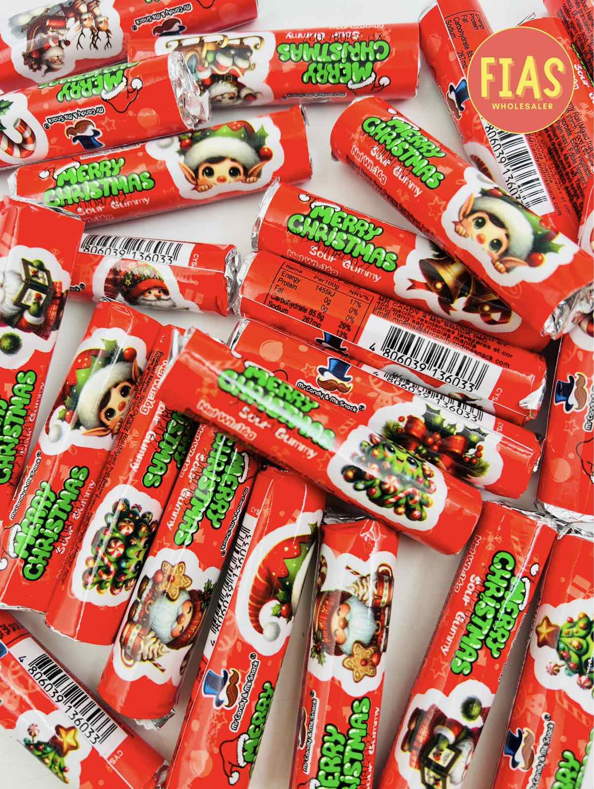 30 pcs Christmas Gummy Roll Candy Paninda | Shopee Philippines