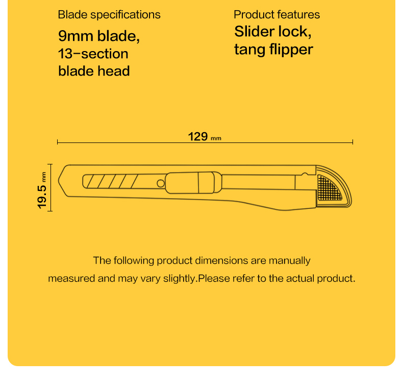 Deli 9mm Folding Knife SK5 Snap-off Blade Cutter Knife 2052 | Shopee ...