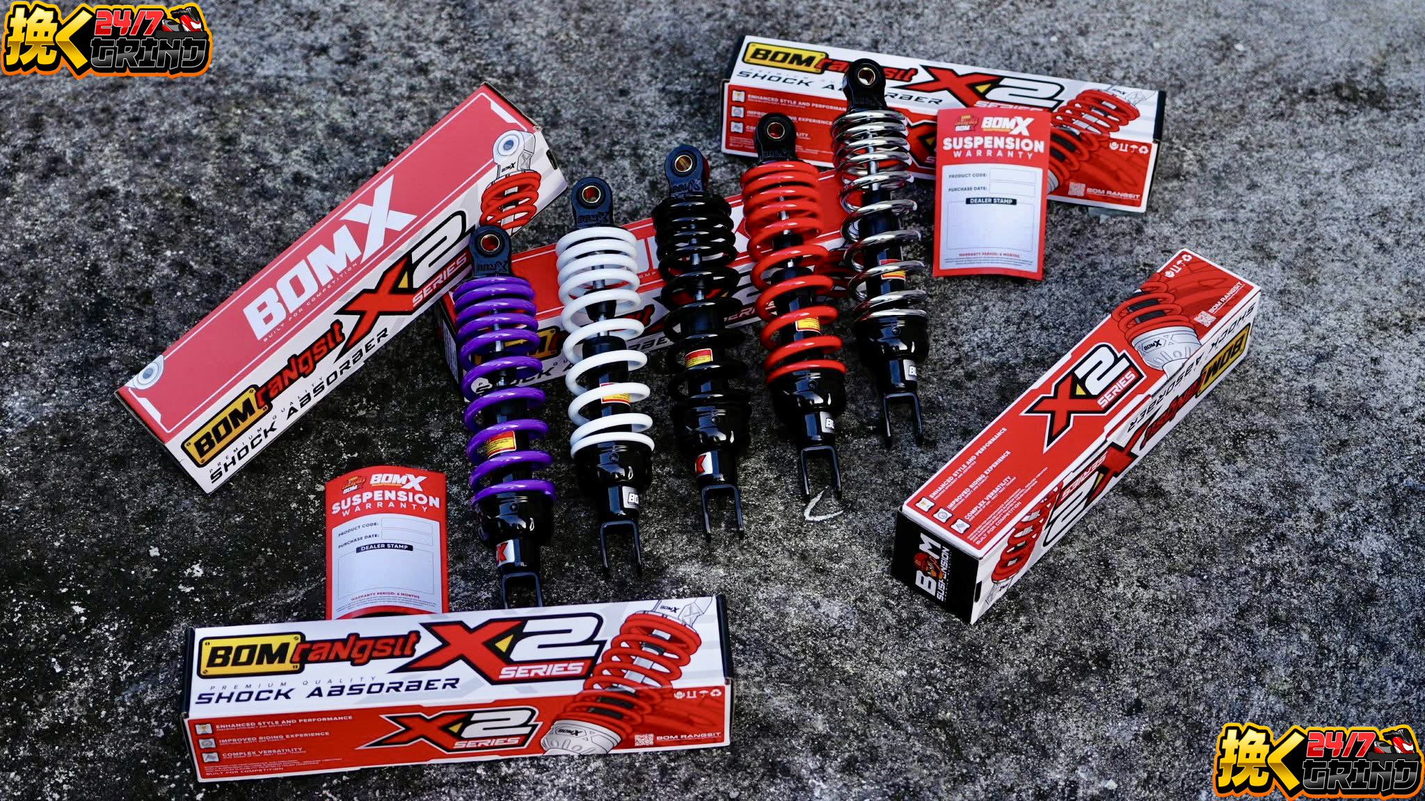 Bom X Suspension X2 Black Series 300mm Mio / 330mm Click | Shopee ...