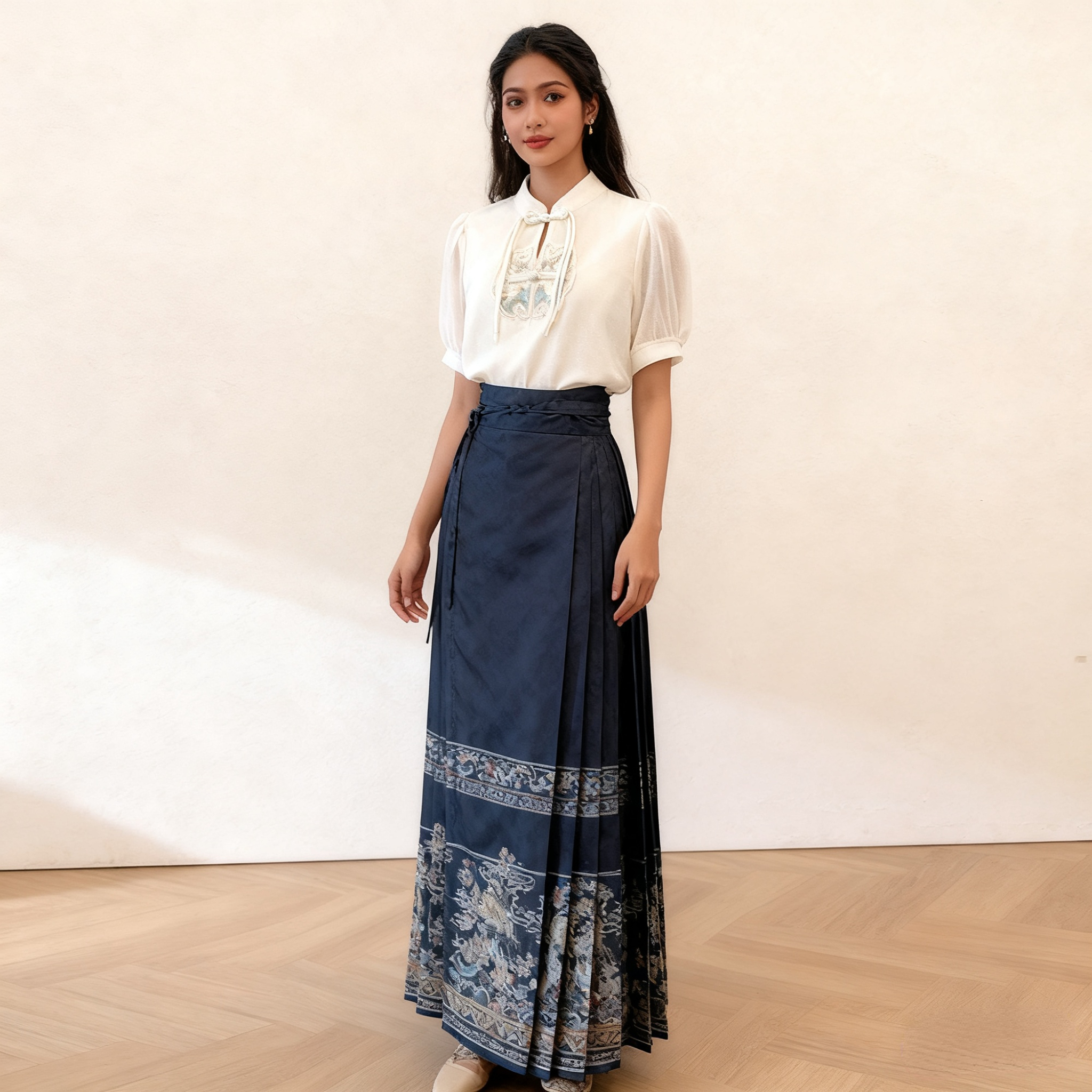 asian inspired attire for women blouse Modern Filipiniana Top Eyelet ...