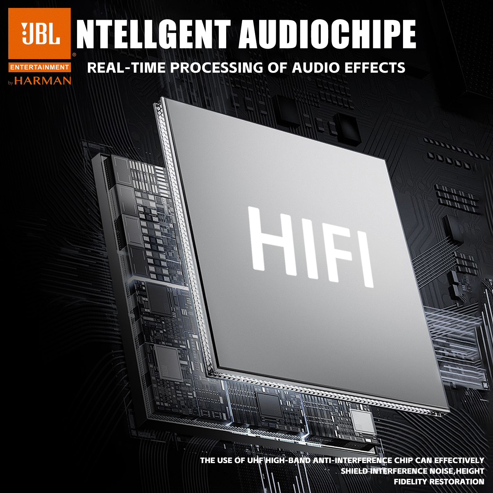JBL UHF Wireless Microphone, Suitable for Karaoke, Handheld RGB ...