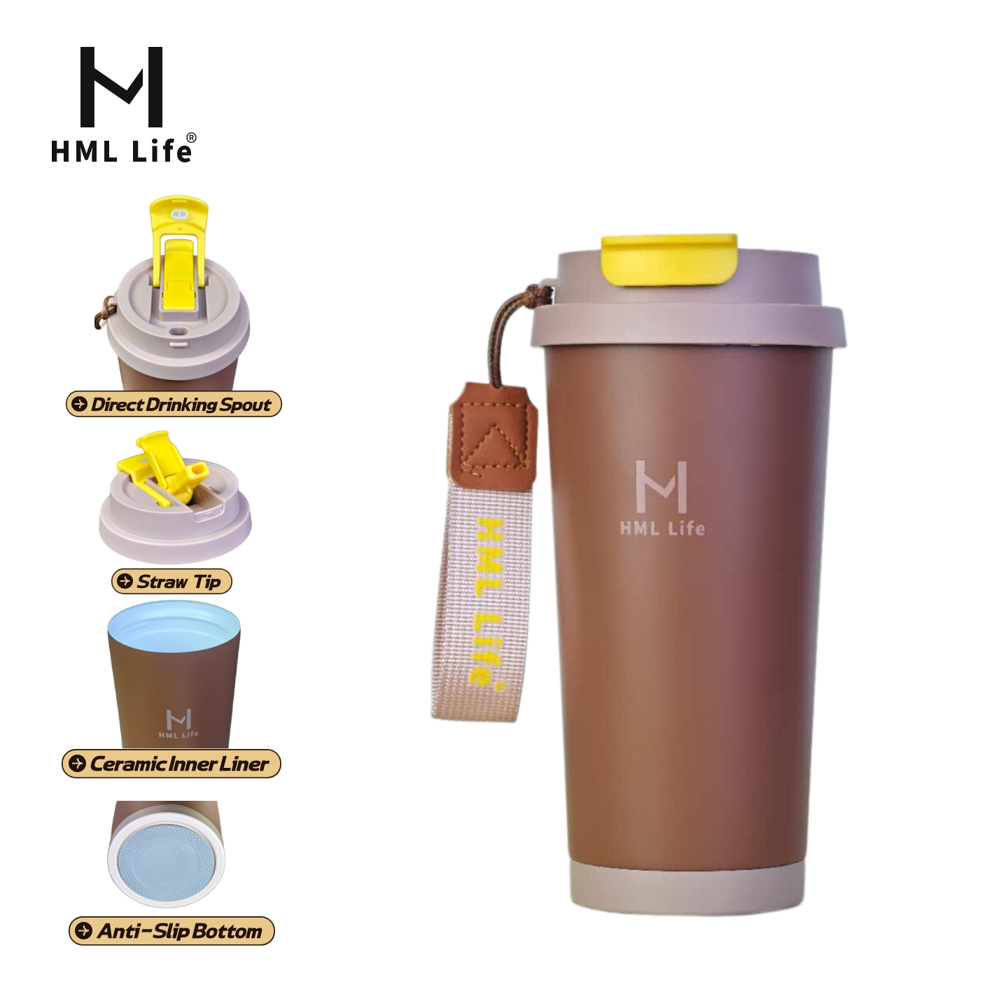 HML Life 17oz Ceramicore 316 Travel Mug (Combines "Ceramic" and "Core ...