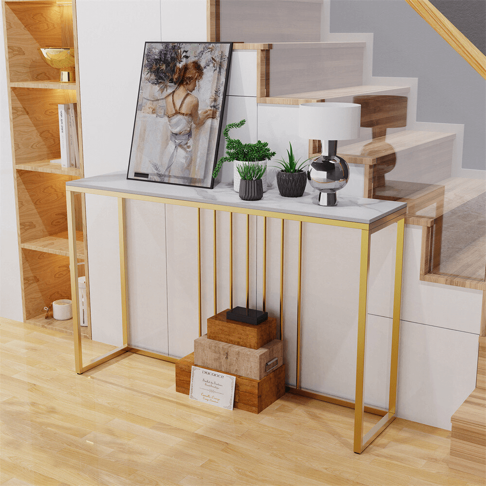 Console Table Cabinet Light Luxury Minimalist Home Foyer Storage Table ...