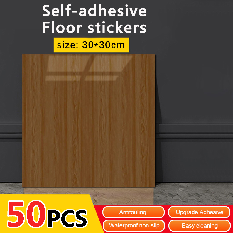 50PCS Marble tiles 30X30CM Floor Stickers Self Adhesive Waterproof Mat ...