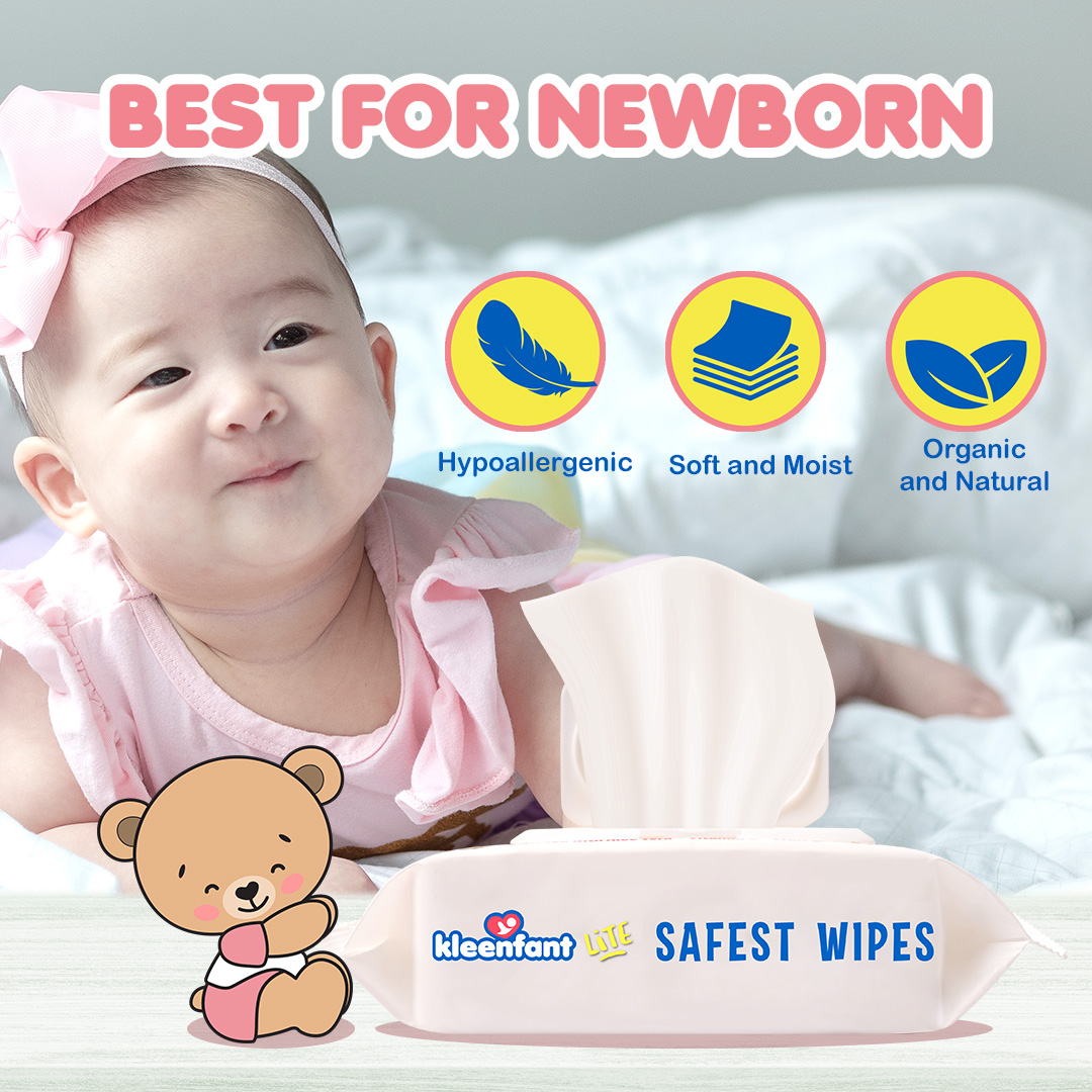 Kleenfant Lite Cherry Blossom Baby Wipes 80 Tender sheets 6 Packs Wet ...
