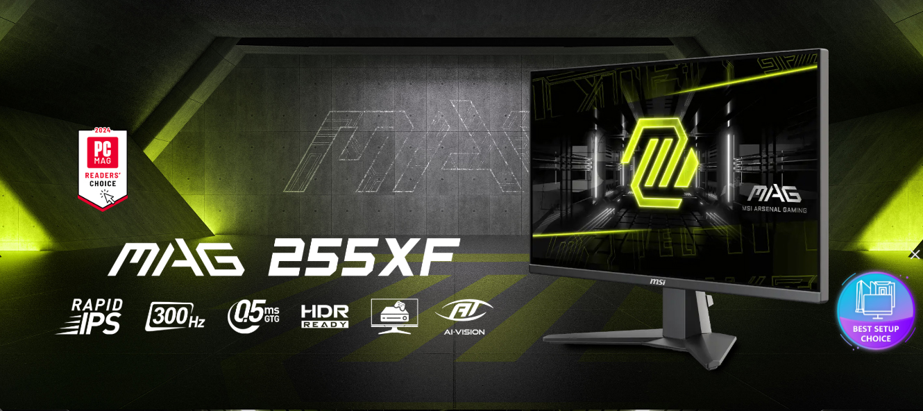 MSI MAG 255XF Gaming Monitor - 24.5 inch / (1920x1080) FHD / 300Hz IPS ...