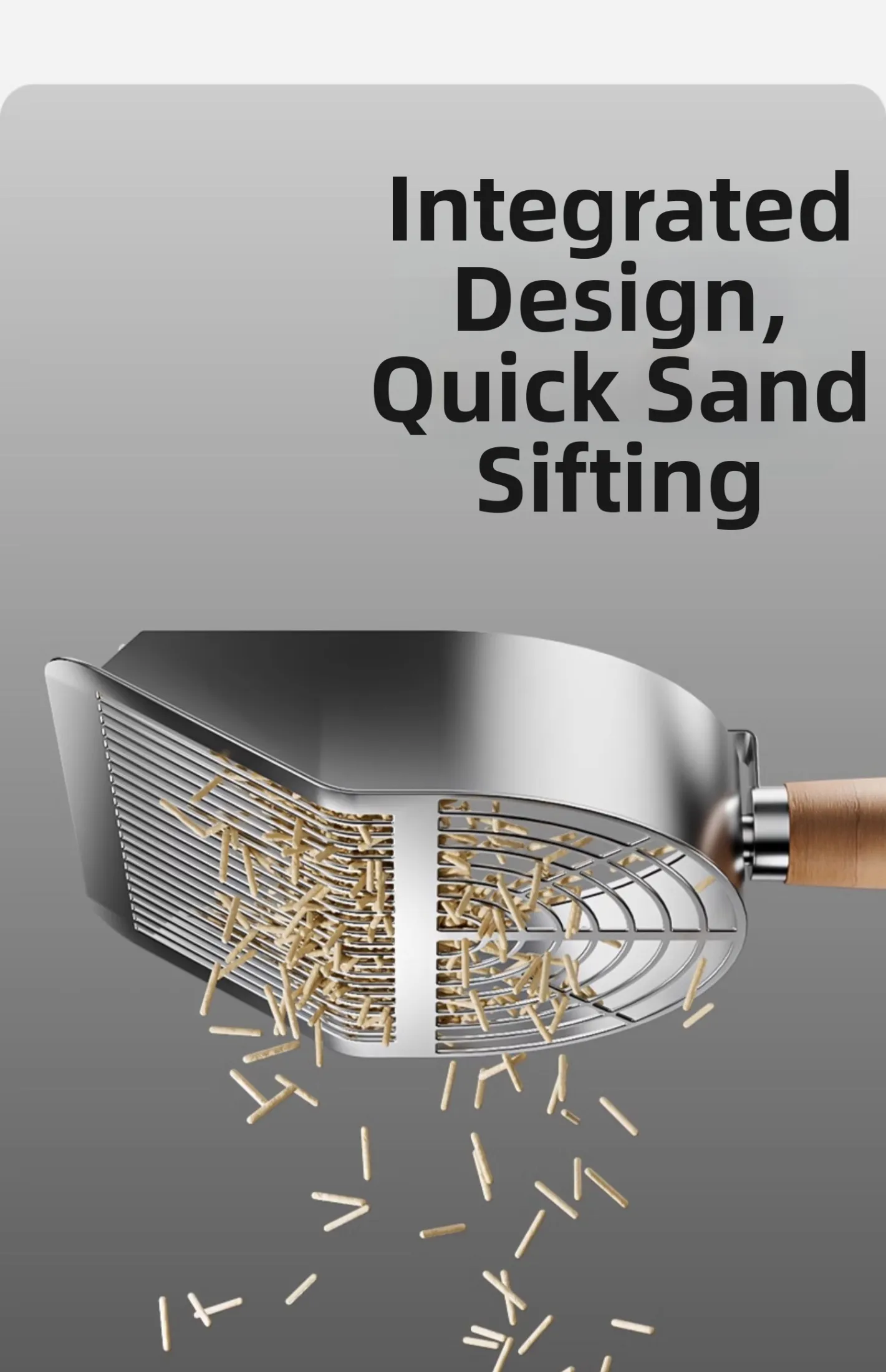 Cat Litter Scoop Stainless Steel Metal Garbage Shovel Durable Handle ...