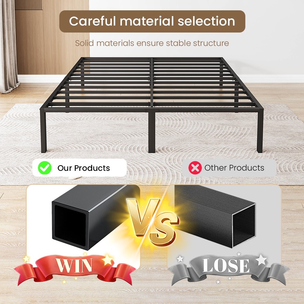 COSOVA Iron Steel Bed Frame Heavy Duty Metal Bed Frame Steel Single ...