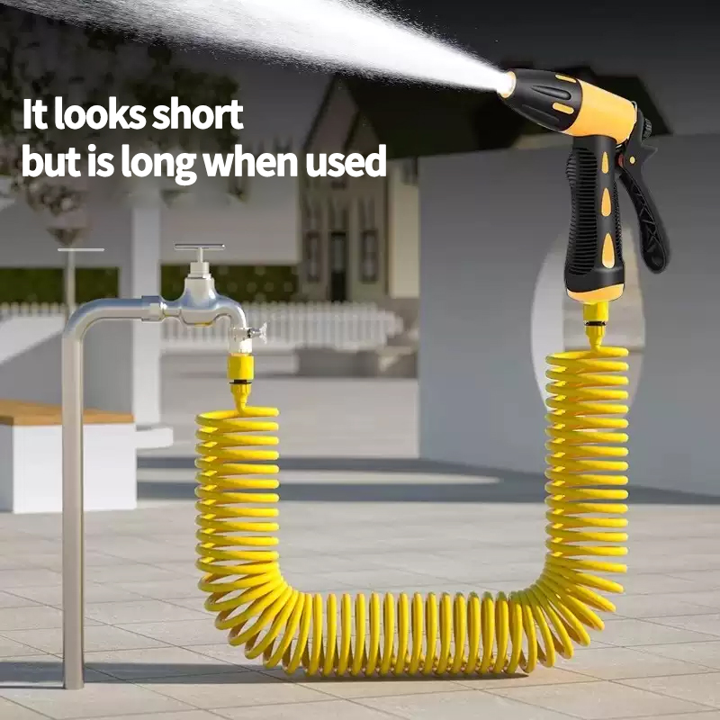 Telescopic Spring Hose For Water With Pressure Nozzle Garden Hose Heavy ...