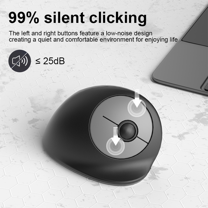 Savvur Wireless Mouse Bluetooth Dual Mode Ergonomic Rechargeable Silent ...