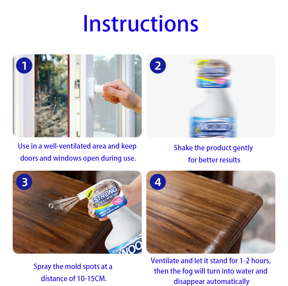 Mold remover spray and mold killer to remove mold spots on wooden ...