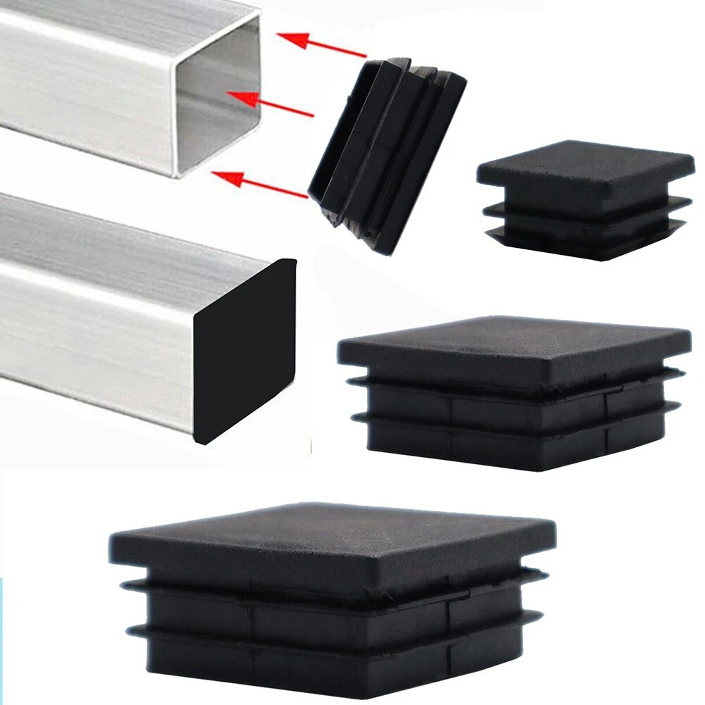 Square & Rectangle tubular end cap plastic plug chair insert plug ...