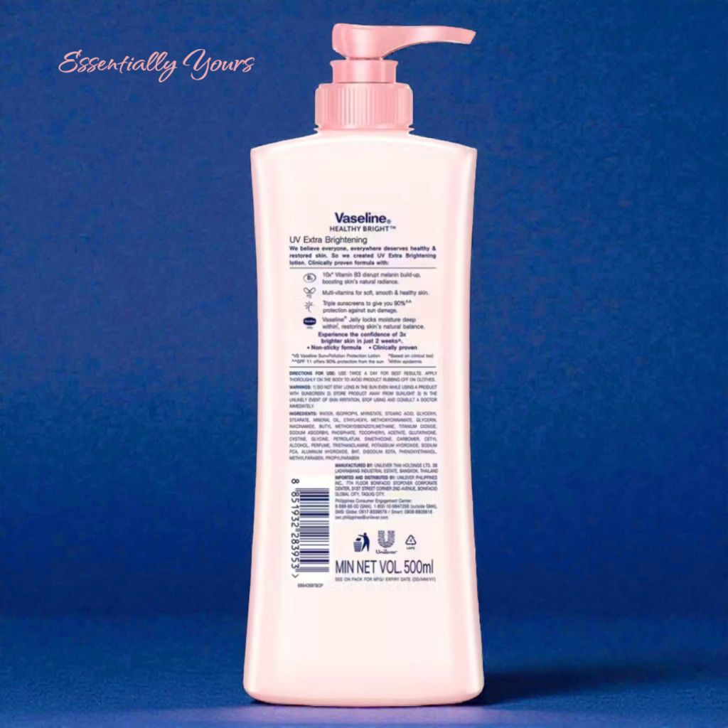 Vaseline Healthy Bright UV Extra Brightening Lotion 500ml And 400ml ...