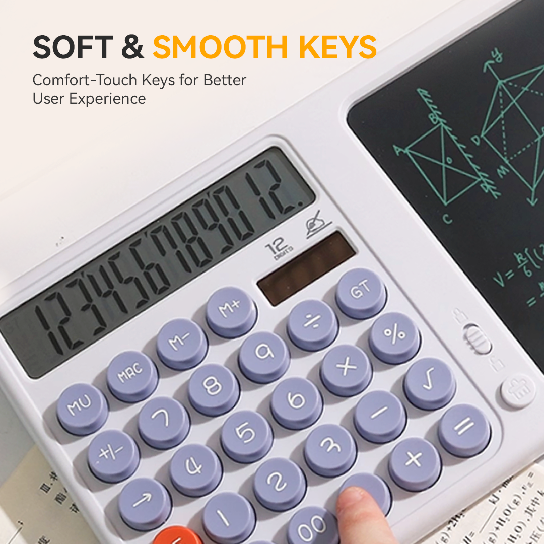 KARSON Portable Solar Calculator 12 Digits LCD Screen with Graphic ...