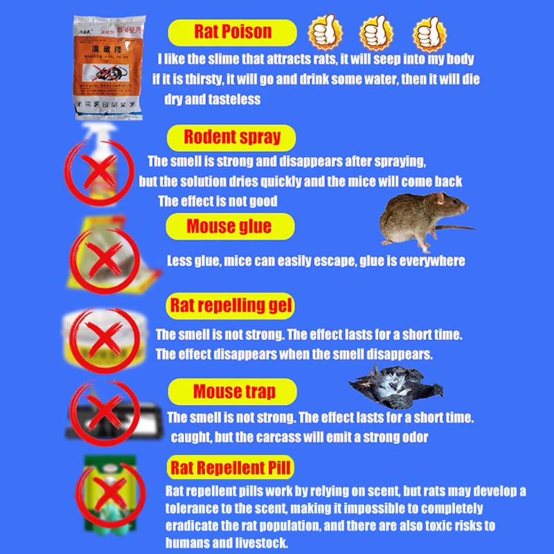 No more pesky rats and birds rat killer poison 500g Harmless to people ...