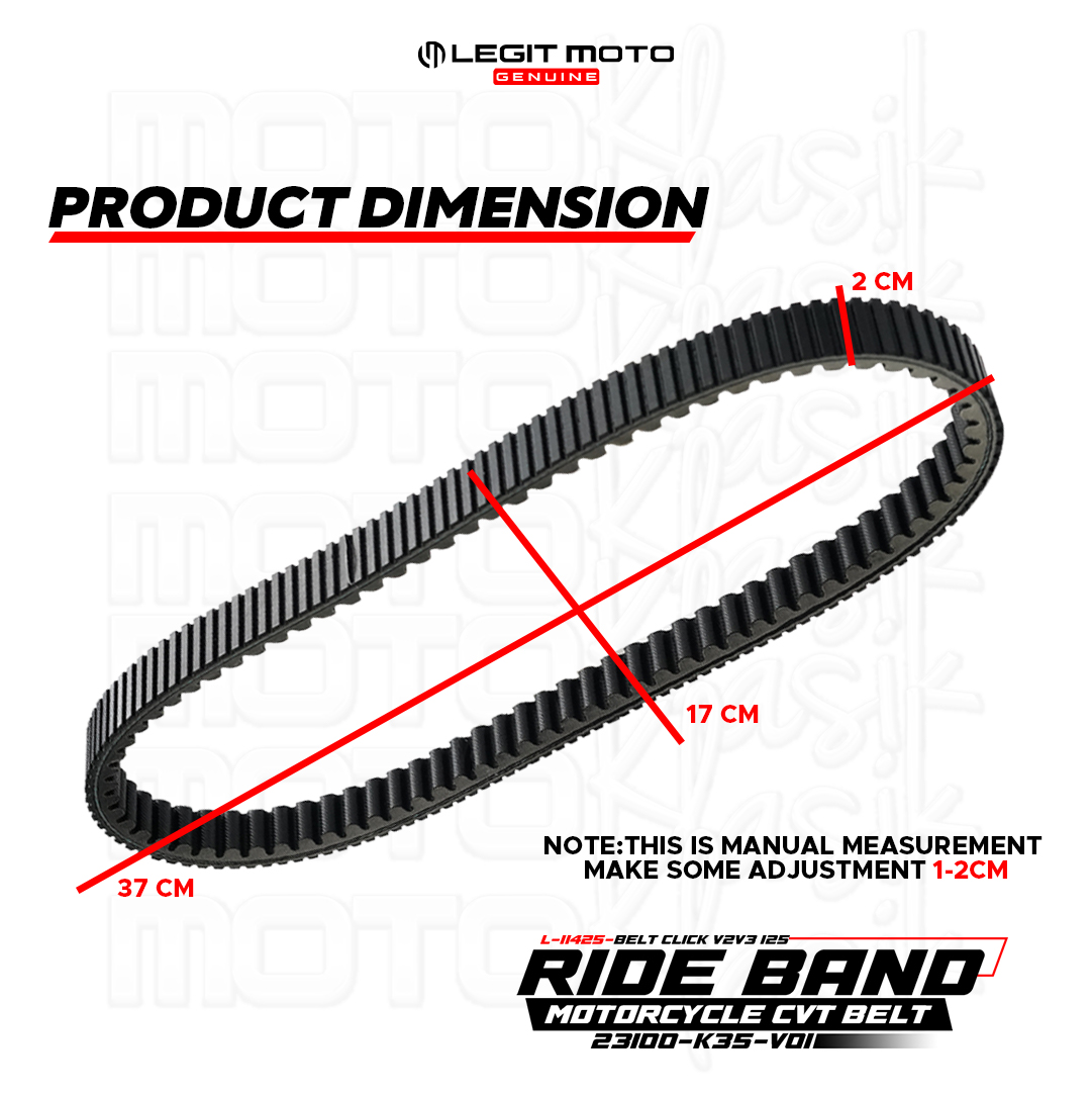 LEGITMOTO MOTORCYCLE CVT BELT / RIDE BAND FOR CLICK/PCX/ADV/BEAT/NMAX ...