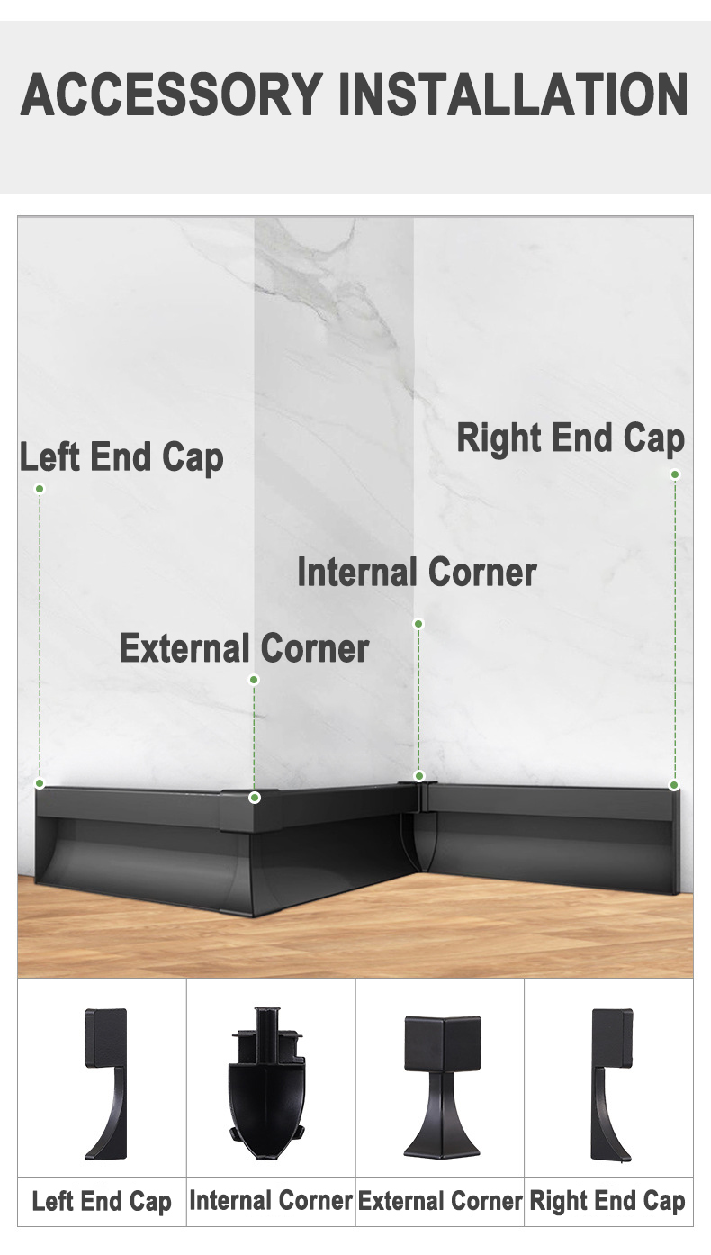 H40/80mm LED Skirting Line Strip Light Downward Glowing Aluminium ...