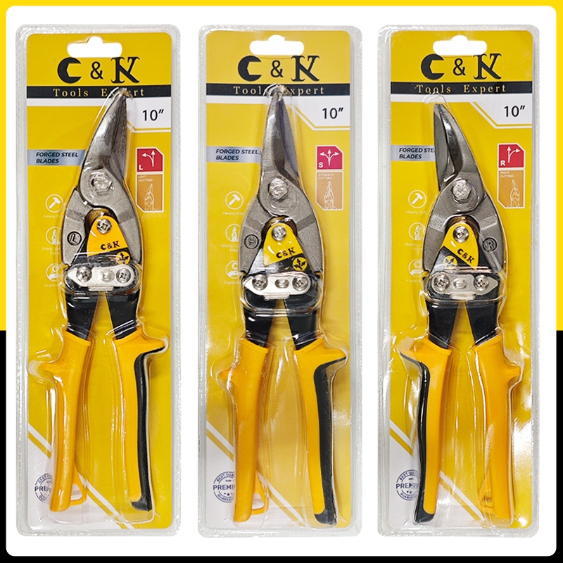 Aviation Snips 10" Left/ Straight/ Right Tin Snip Scissors Steel ...