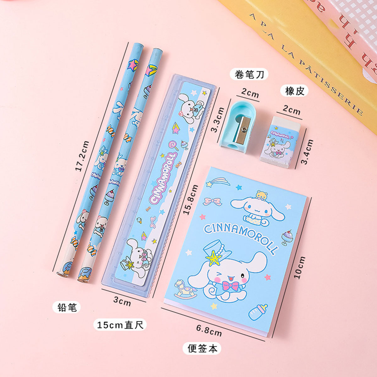 6pcs Stationery Set Kuromi Melody Cinnamoroll Pencil Pencil Ruler For ...