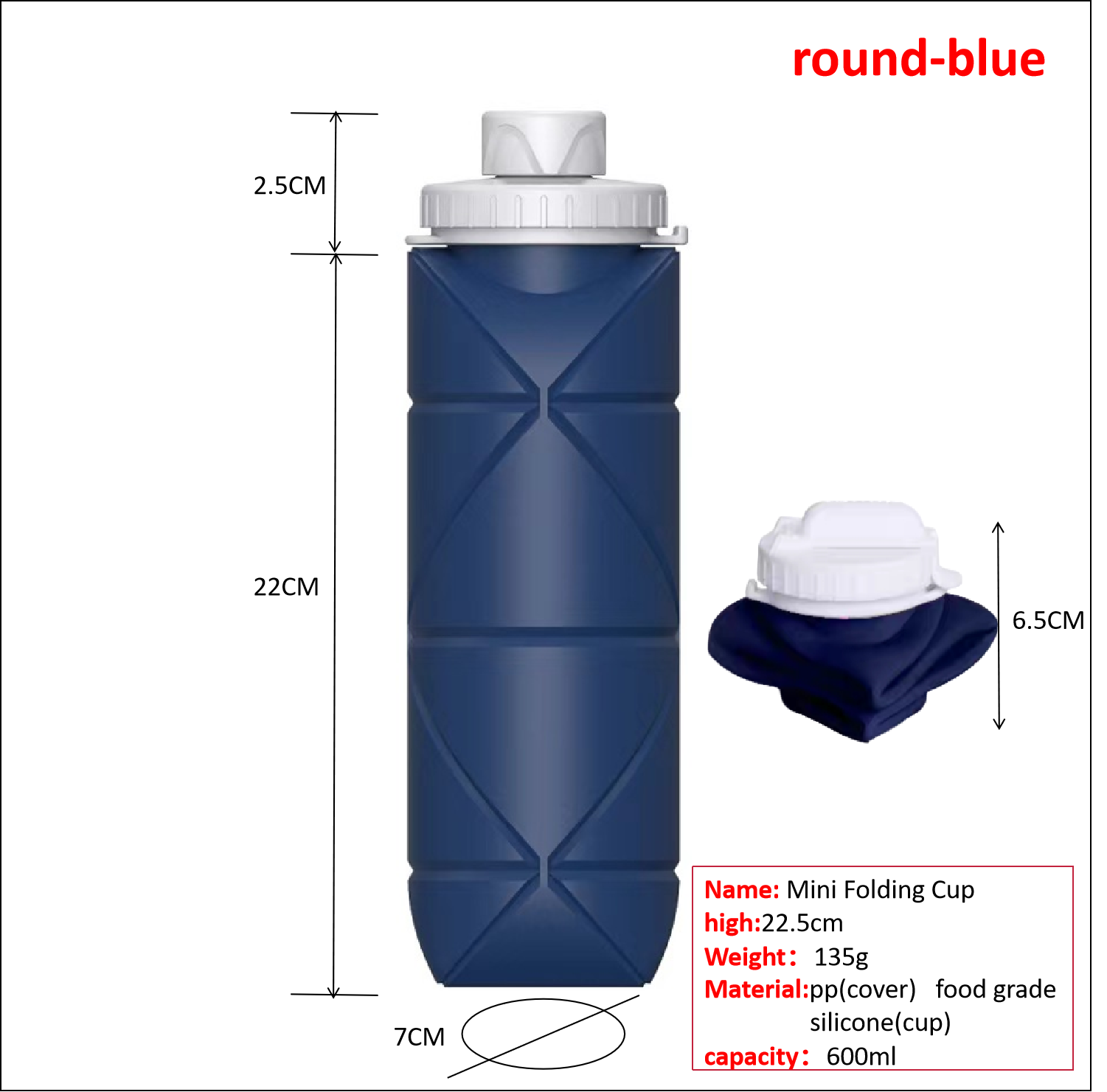 portable tumbler collapsible water bottle foldable expandable foldable ...