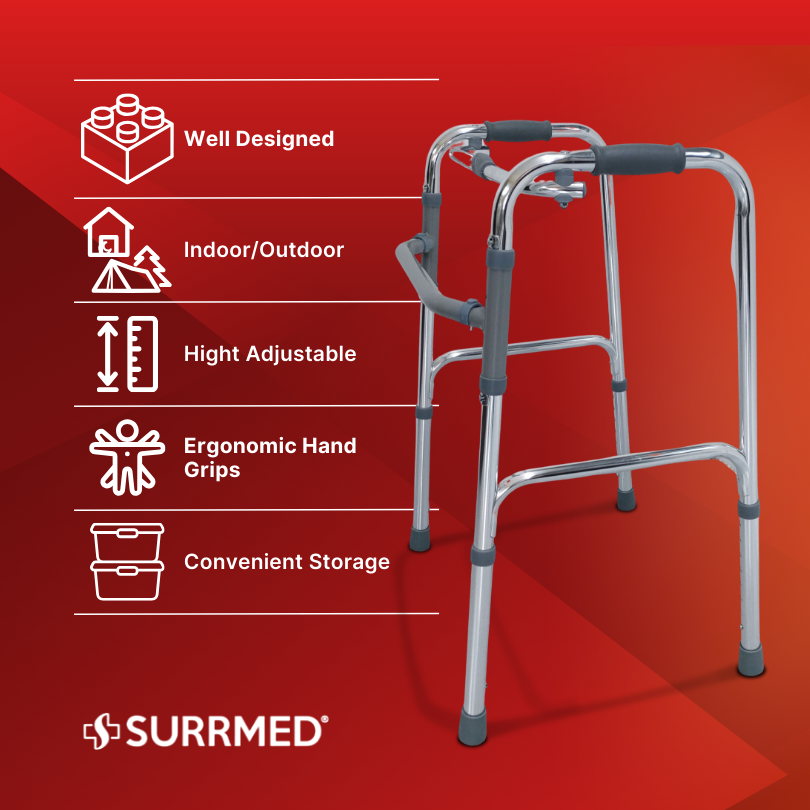 SURRMED Walker Without Wheels | Class A Lightweight Adjustable Mobility ...