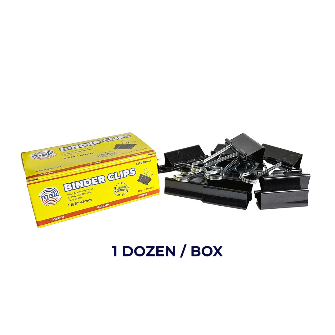 MGK M20501-41 BINDER CLIPS 1 5/8" (MINIMUM - 12 DOZENS) | Shopee ...