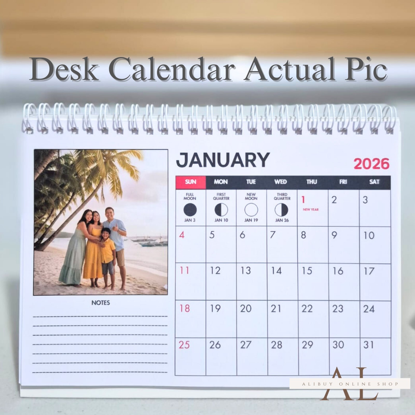 2026 TABLE/DESK CALENDAR | A5 SIZE | 13 PAGES | FOLDCOTE | CALENDAR ...
